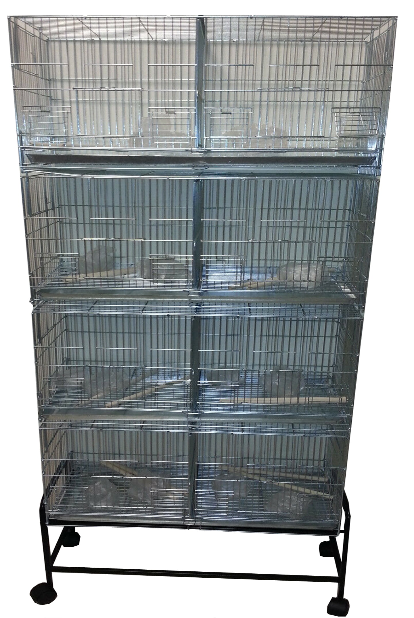 Large Combo-4 Galvanized Zinc Plated Stack & Lock Double Breeding Bird ...