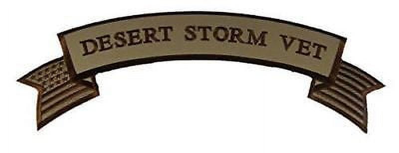 LARGE DESERT STORM VET TOP ROCKER PATCH IRAQ GULF WAR VETERAN BIKER ...