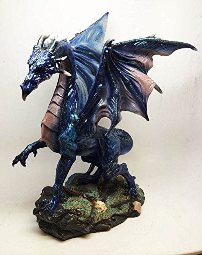 LARGE FANTASY MIDNIGHT MOON SHADE NIGHTFALL DRAGON SCULPTURE ...