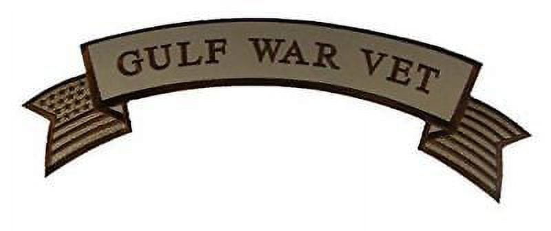 LARGE GULF WAR VET TOP ROCKER PATCH IRAQ DESERT STORM VETERAN BIKER ...