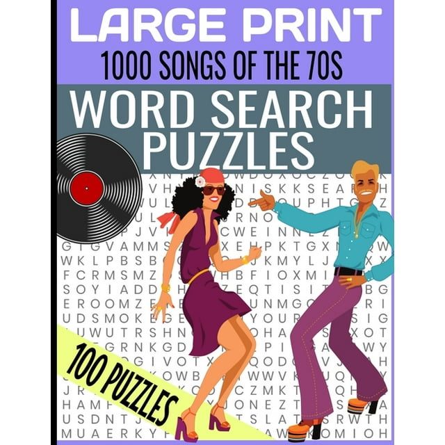 LARGE PRINT 1000 SONGS OF THE 70s WORD SEARCH PUZZLES: MASSIVE HIT ...