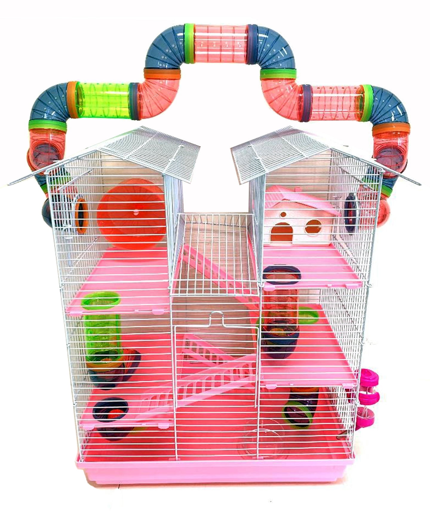 Mcage Large 5-Story Metal Hamster Small Animal Cage with Hide House ...