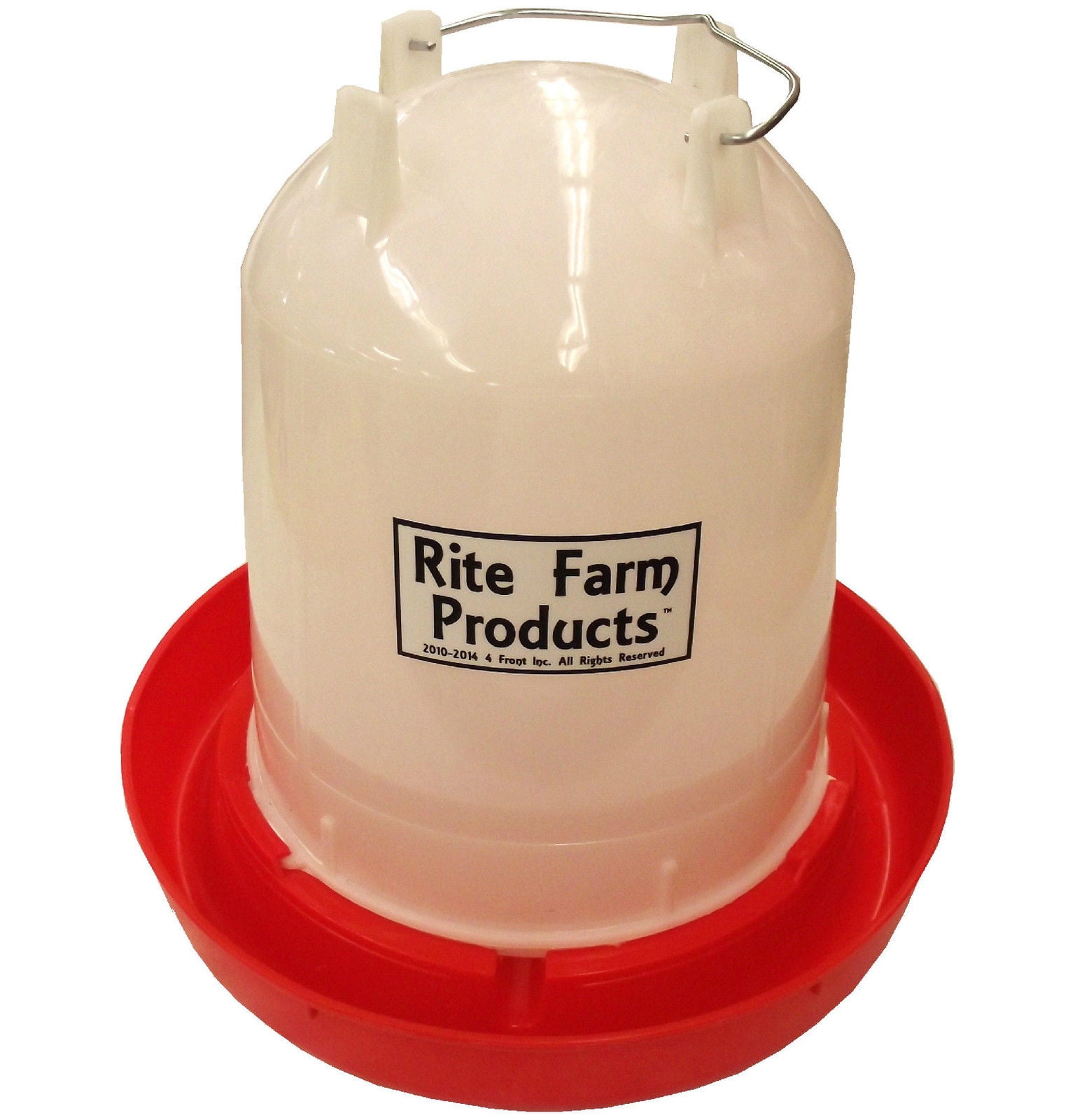 LARGE RITE FARM PRODUCTS HD 2.65 GALLON CHICKEN WATERER & HANDLE ...