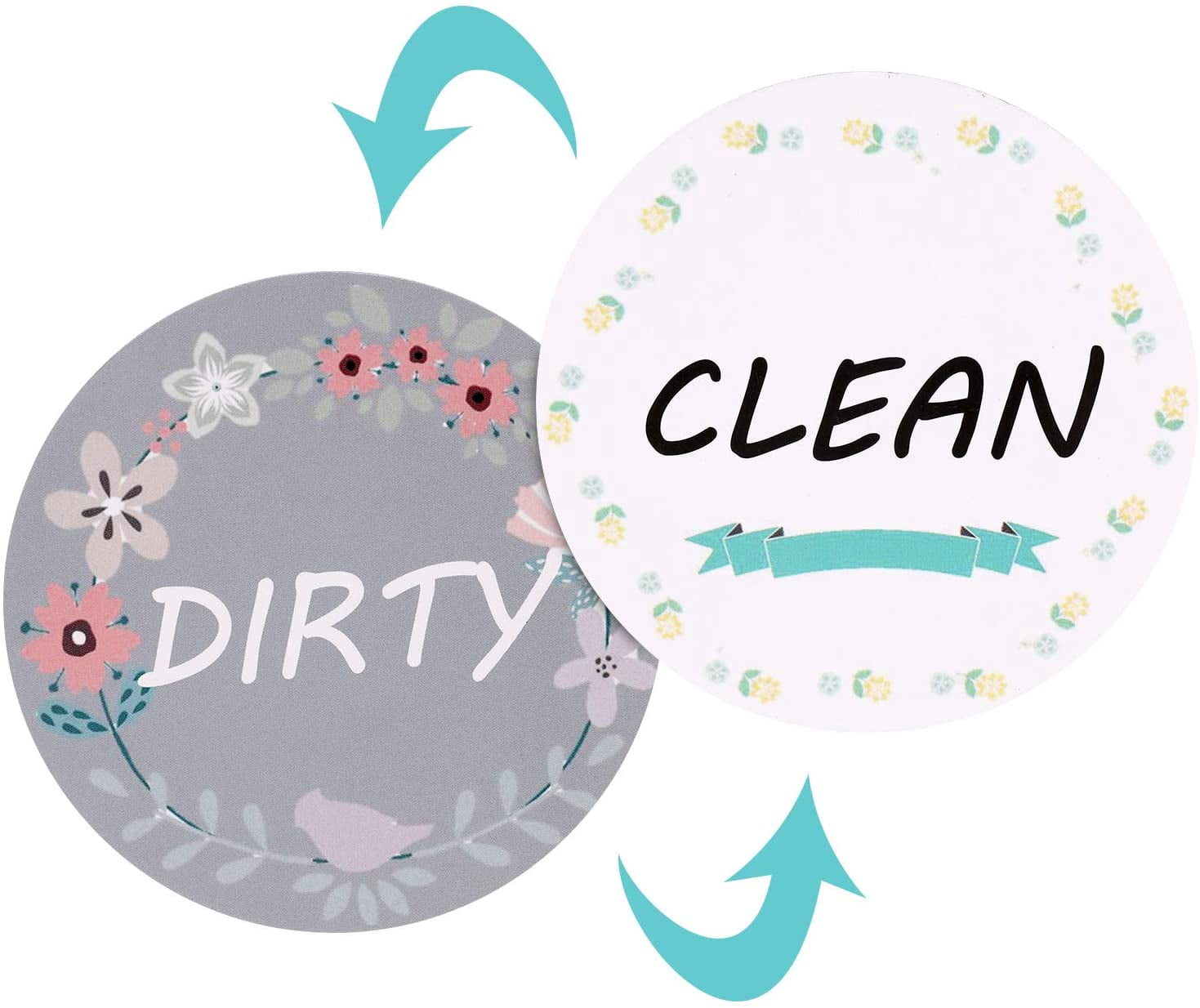 LARGE SIZE Dishwasher Magnet Clean Dirty Sign Indicator - Strong ...