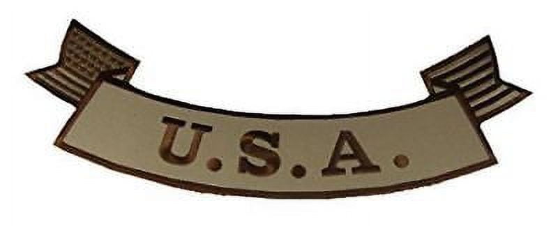 LARGE USA LOWER ROCKER DESERT TAN BACK JACKET VEST PATCH BIKER VETERAN ...