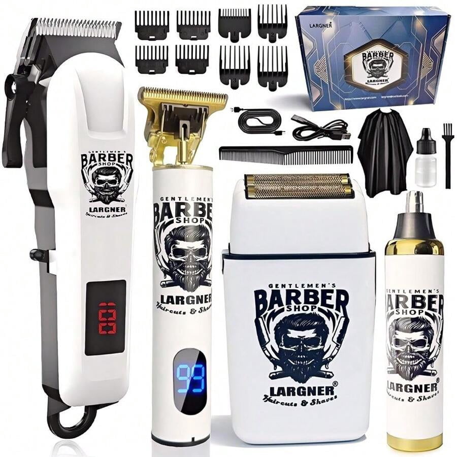 LARGNER Hair Clippers Men, Beard Trimmer Professional Cordless Electric ...