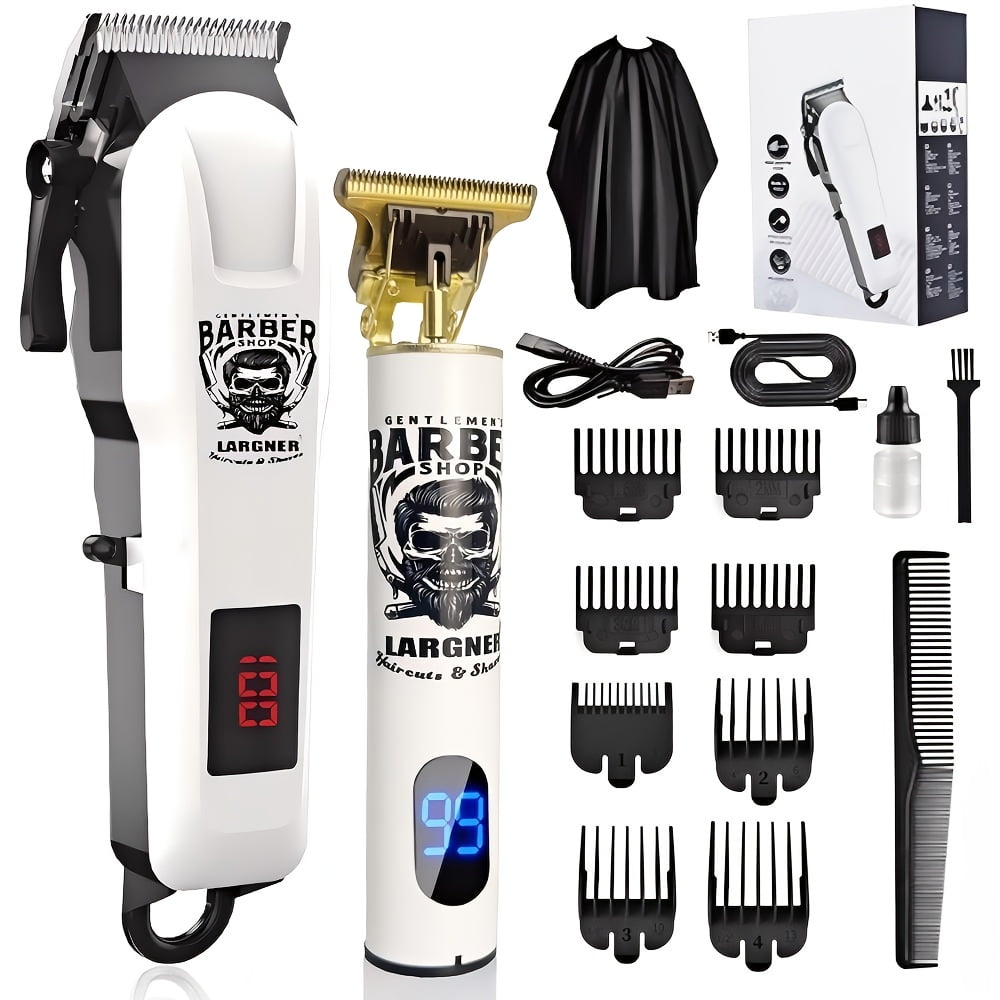 LARGNER Men's Hair Clipper Professional Edition, Beard Trimming Set ...