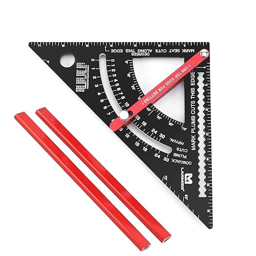 LARMEIL Carpenter Square, 7 inch Woodworking Tools Framing Square ...