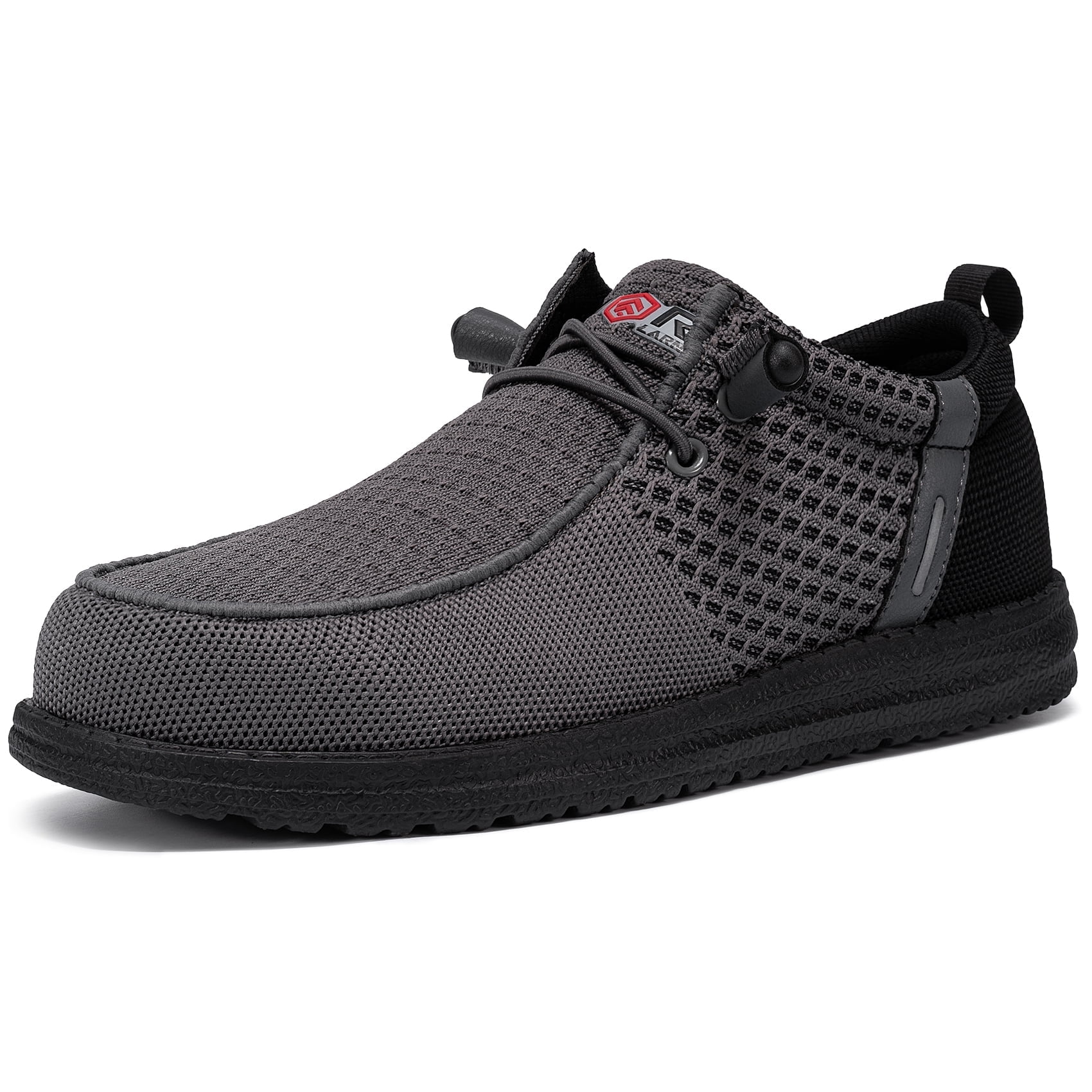 LARNMERN Steel Toe Shoes for Men Non-slip Loafer Shoe Comfortable ...