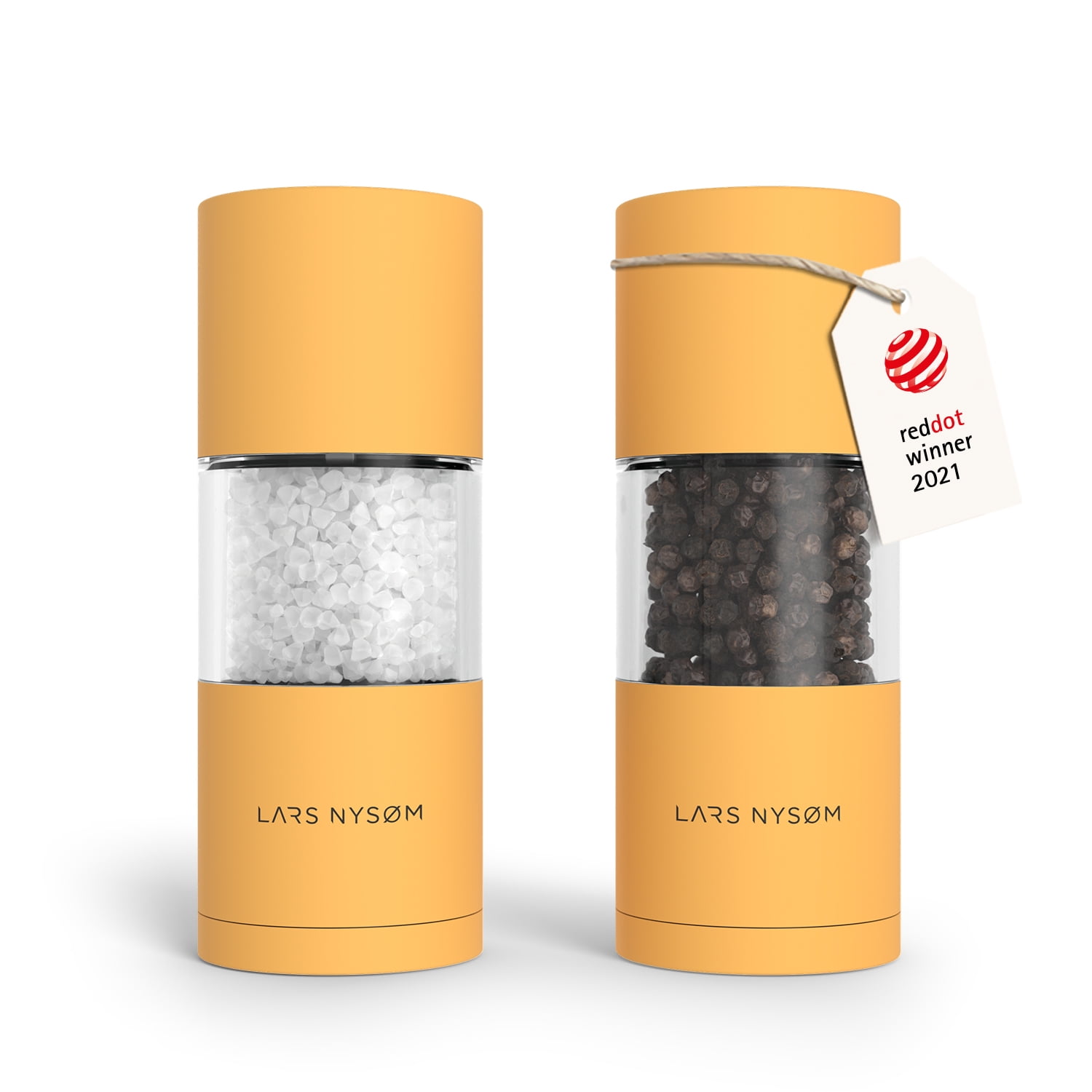 LARS NYSØM Salt and Pepper Grinder Set I Salt and Pepper Mills with ...