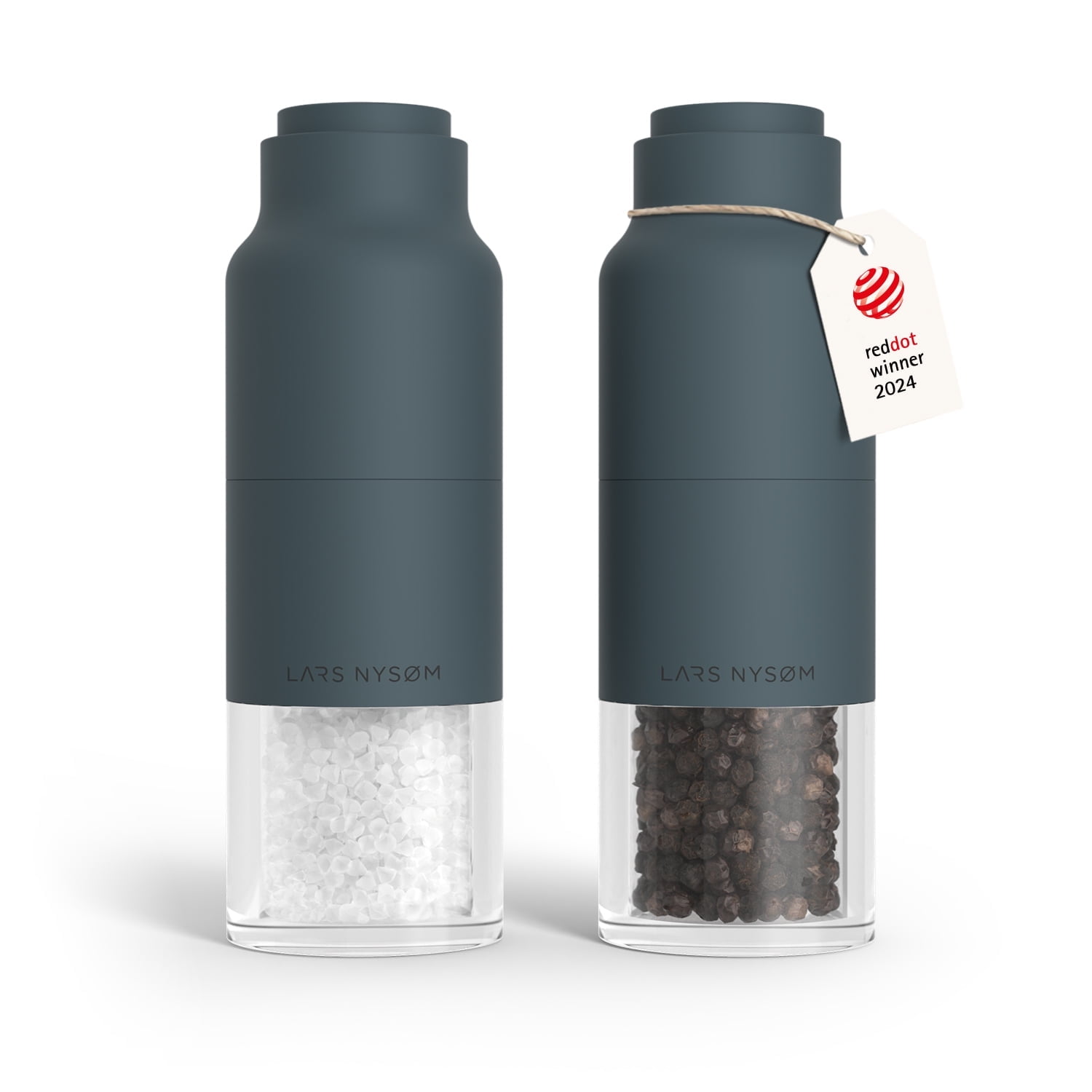 LARS NYSØM Salt and Pepper Grinder Set Stainless Steel with Adjustable ...