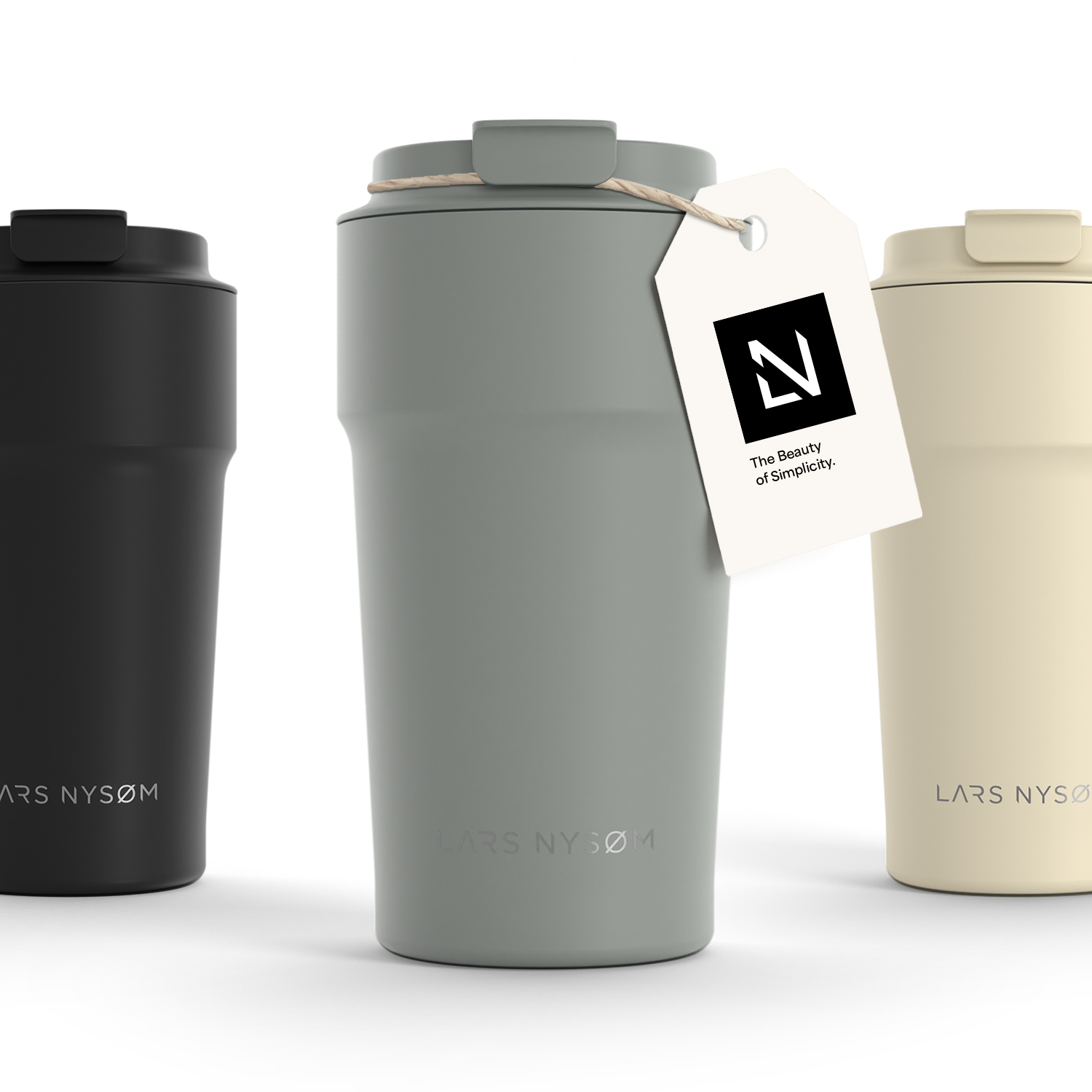 LARS NYSØM Thermo Coffee Mug to go 17oz | Travel Mug 0.5 Liter with ...