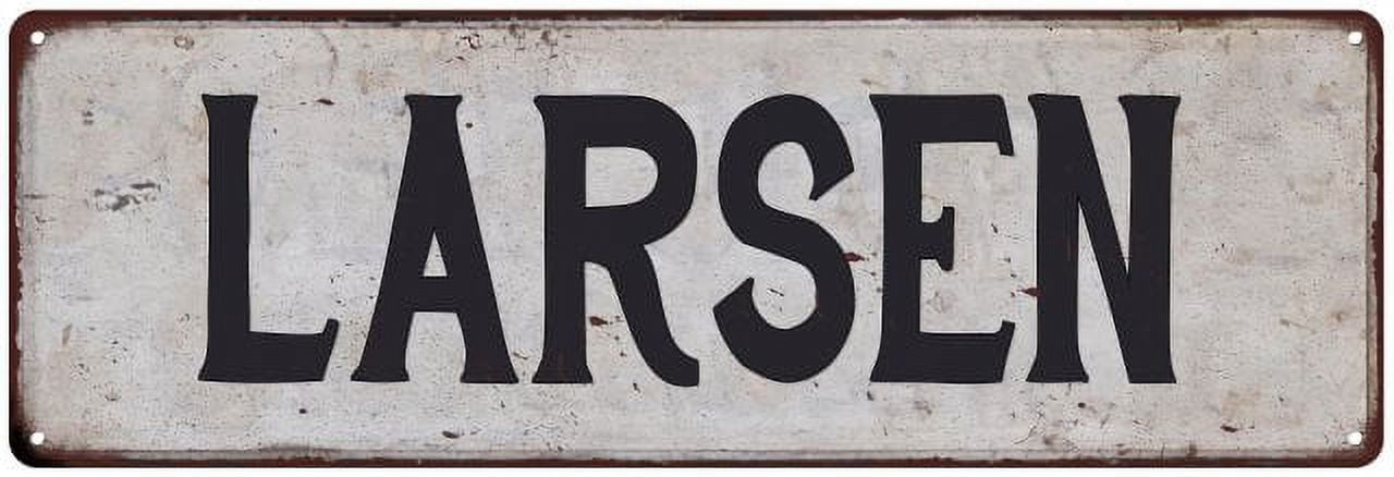 LARSEN Vintage Look Rustic Chic Metal Sign 8x24 108240036518 - Walmart.com