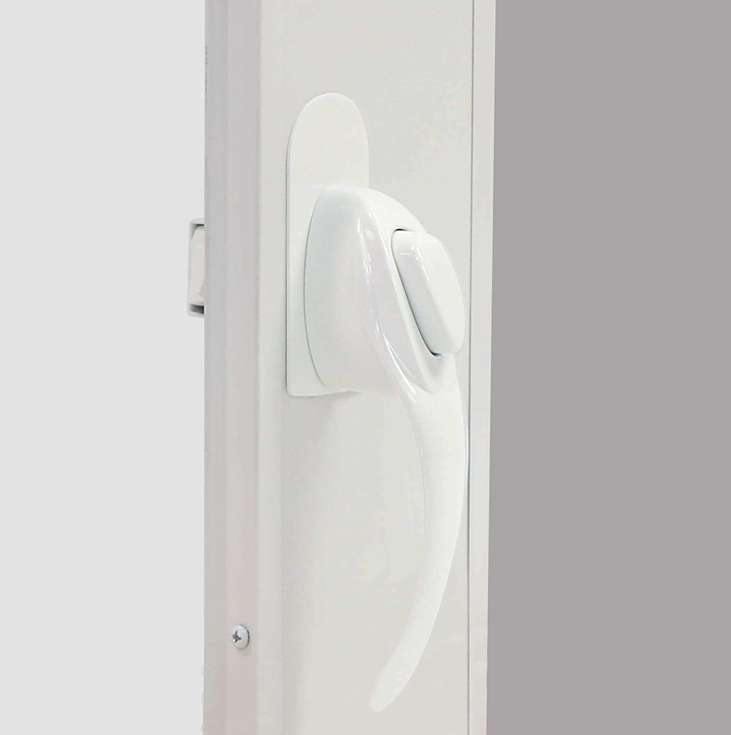 LARSON Certified Push Button Euro Latch White - Walmart.com