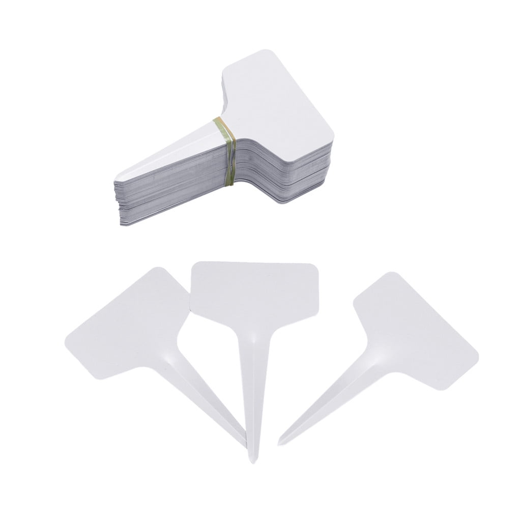 LARUYEKO 100PC T-type Tags Markers Nursery Tray Garden Labels Miniature ...