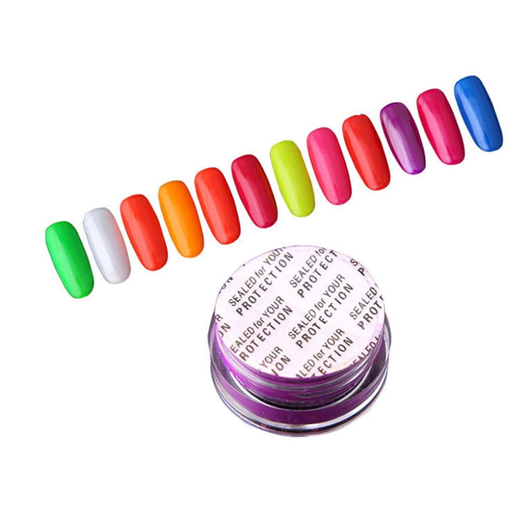 LARUYEKO 12Color Nail Polish Paint Nail Fluorescence Color Drawing Line ...
