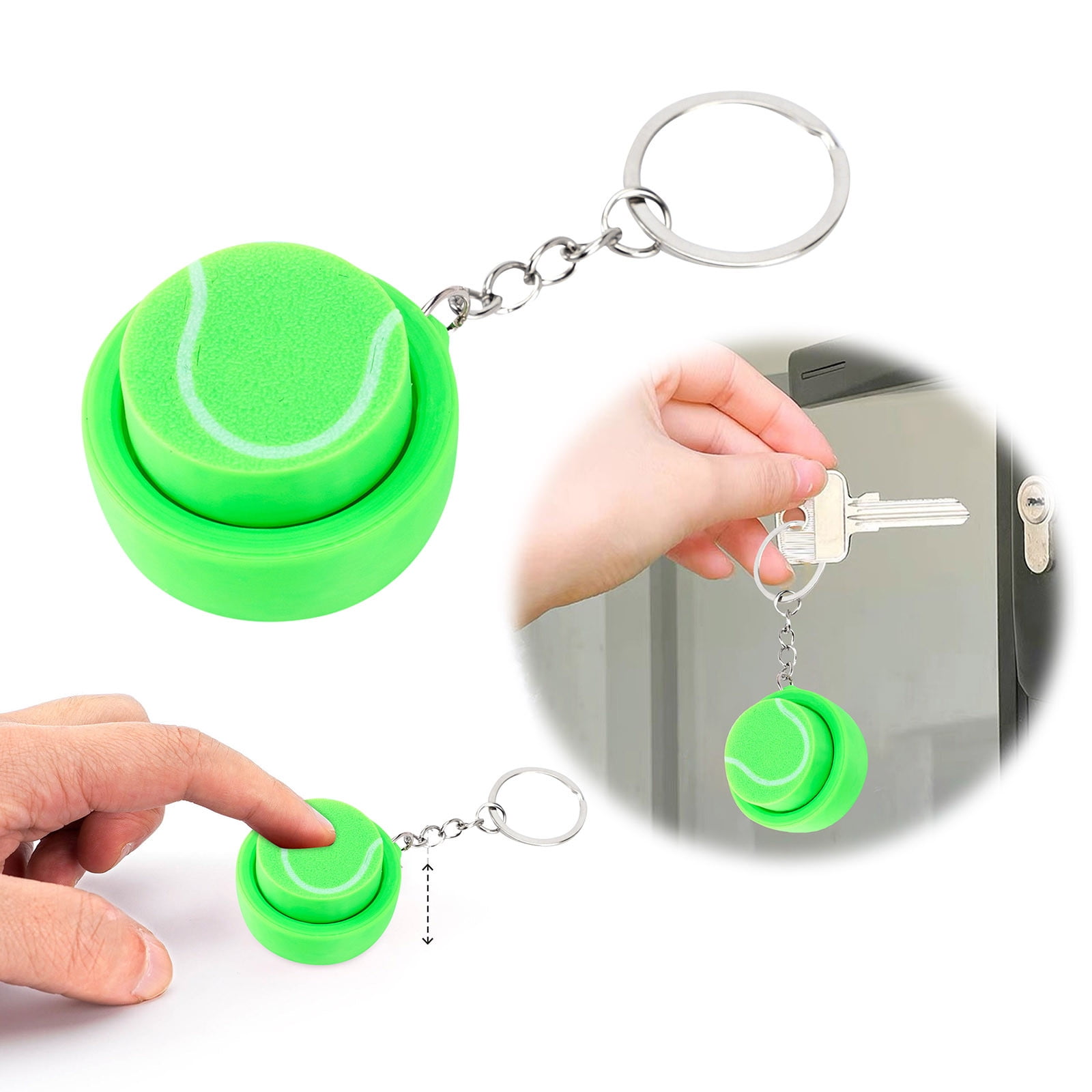 LARUYEKO 3D Printing Button Decompression Keychain Trendy Accessories ...