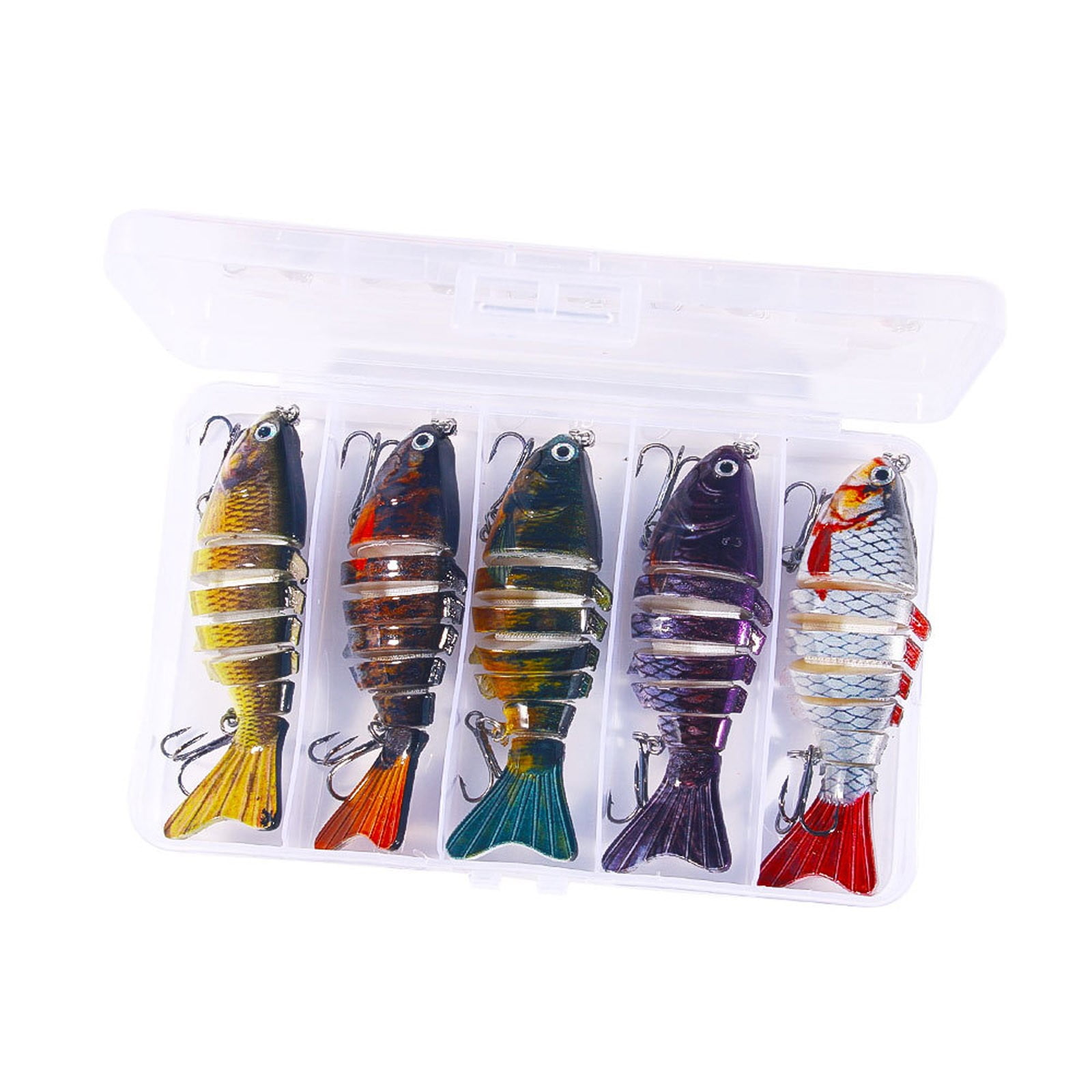 LARUYEKO 5PCS Fishing for Trout Swim Baits Pencil Fishing with Two ...