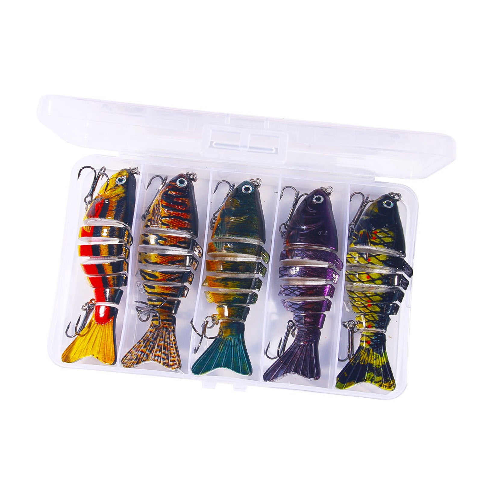 LARUYEKO 5PCS Fishing for Trout Swim Baits Pencil Fishing with Two ...