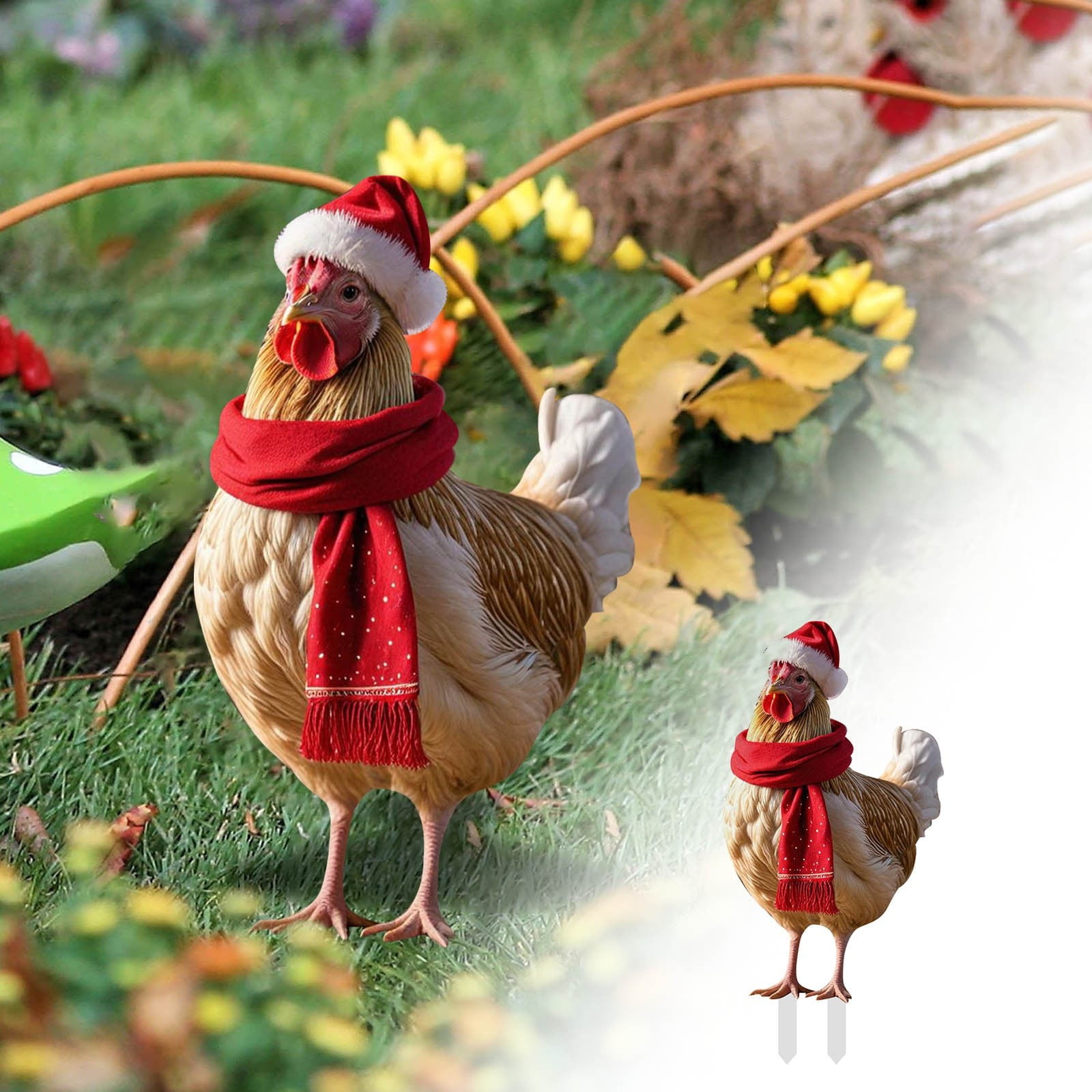 LARUYEKO Animal Christmas Cute Pile Inserts Art Garden Decorations ...