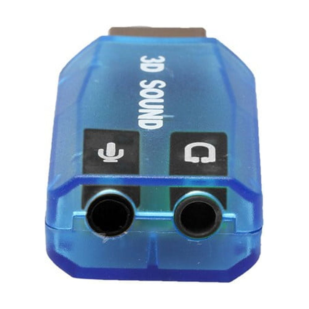 LARUYEKO Audio Adapter 3D Sound card 5. 1 USB to 3. 5mm mic headphone ...