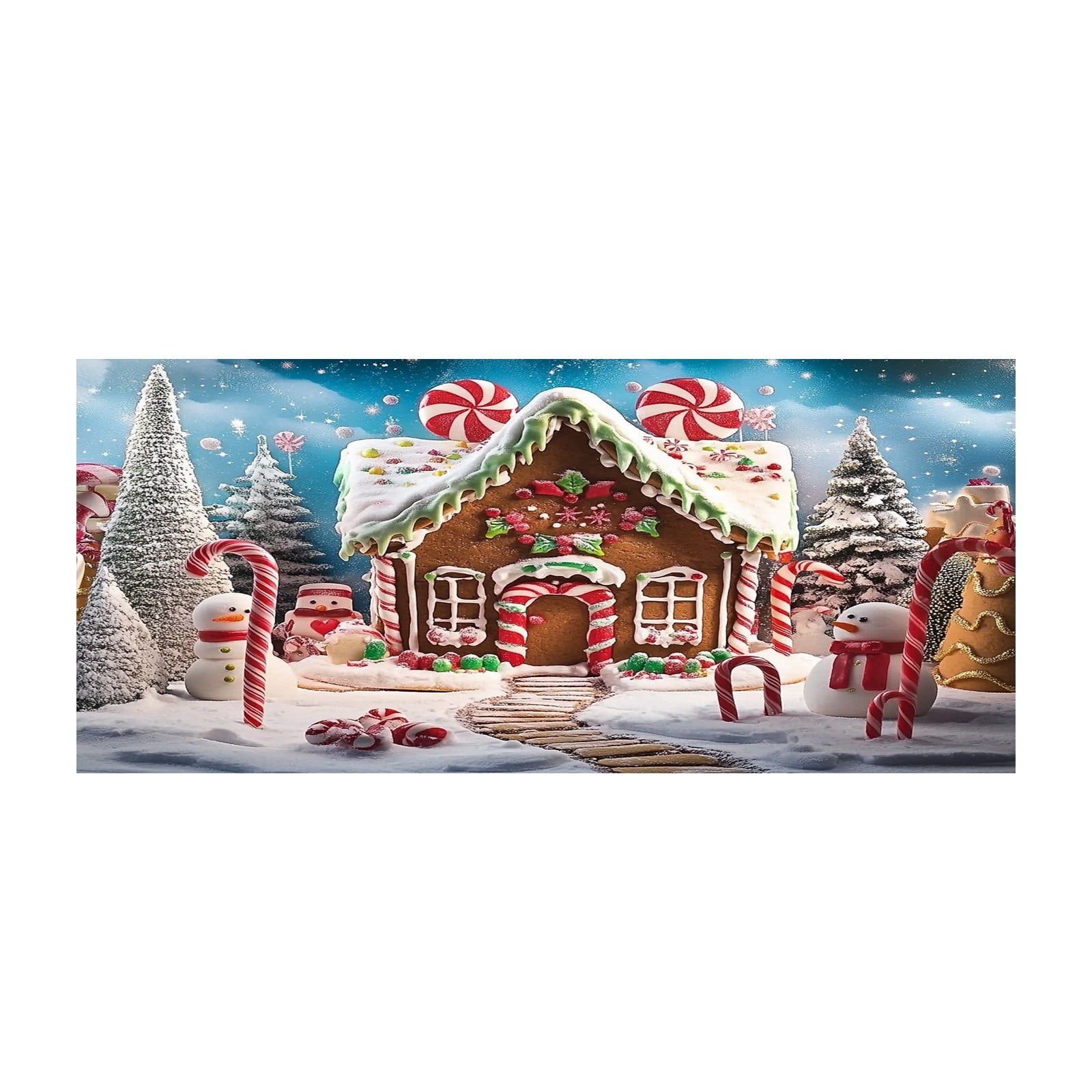 LARUYEKO Christmas Personality Garage Banner Candy Outdoor Pennant ...
