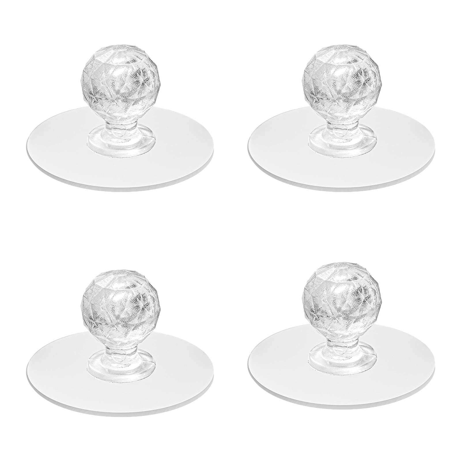 LARUYEKO Clear Cabinet Drawer Knobs Shaped Pulls Handles for Wardrobe ...
