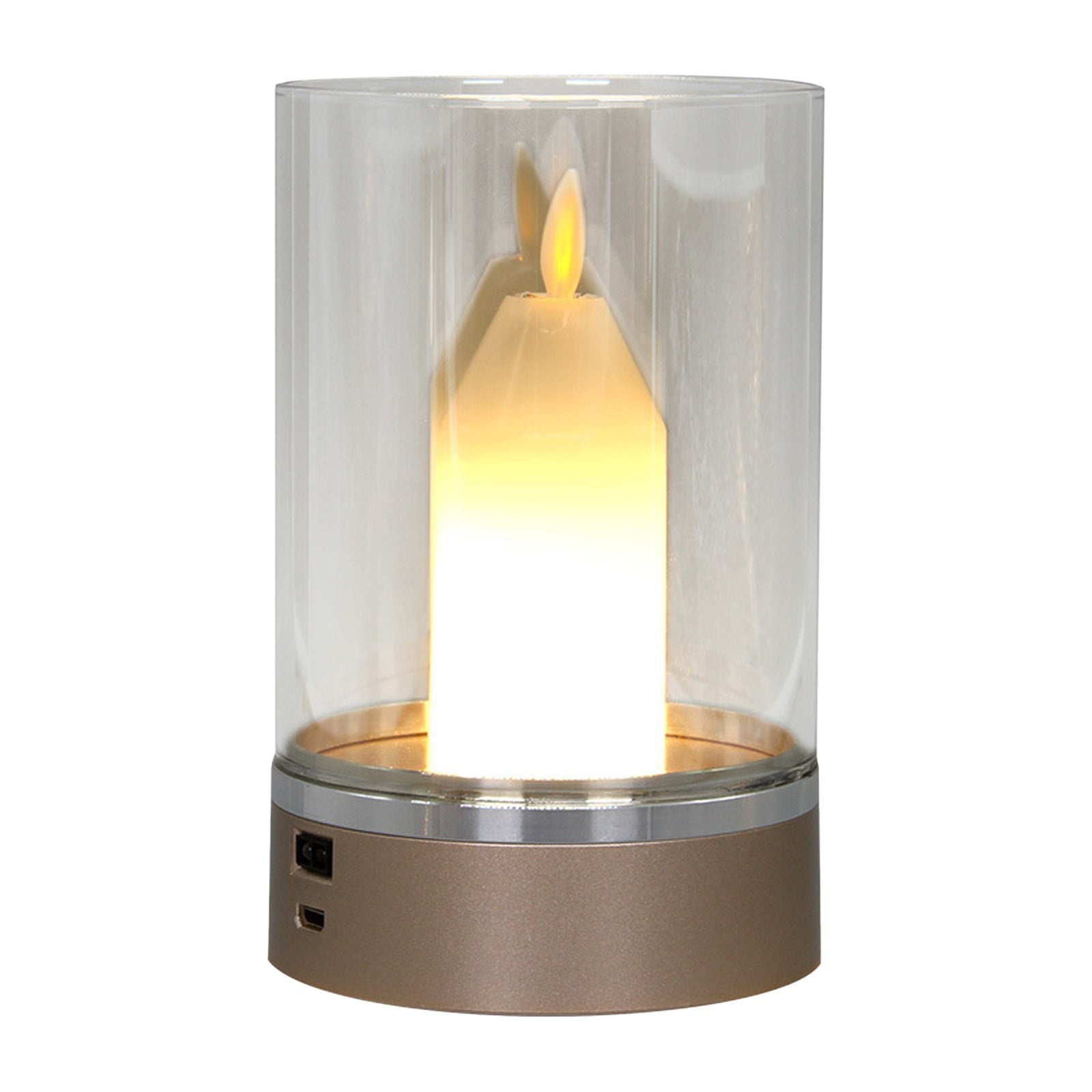 LARUYEKO Cordless Small Candle Table Lamp Dimmable Night Light Color ...