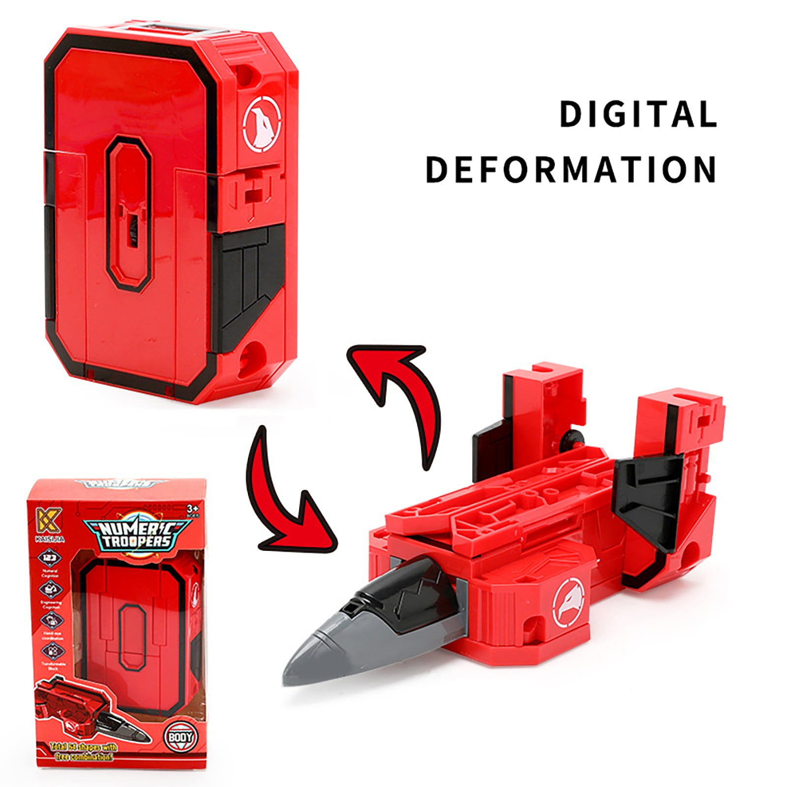 LARUYEKO Digital Deformation Robot 0-9 Deformation Robot Children's Kid ...