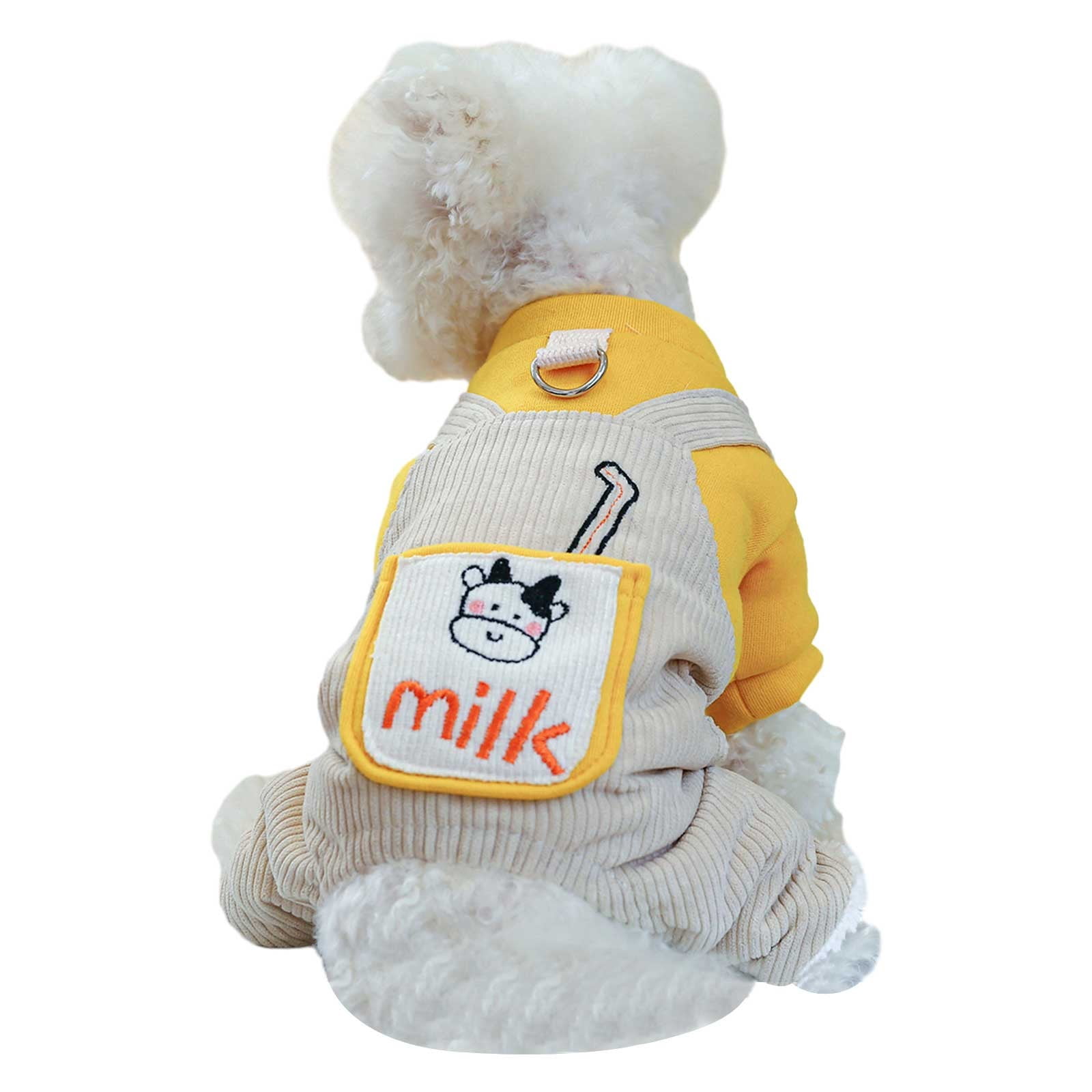 LARUYEKO Dog Cat Clothes with Wool Thickened Winter Thick Warm Milk ...