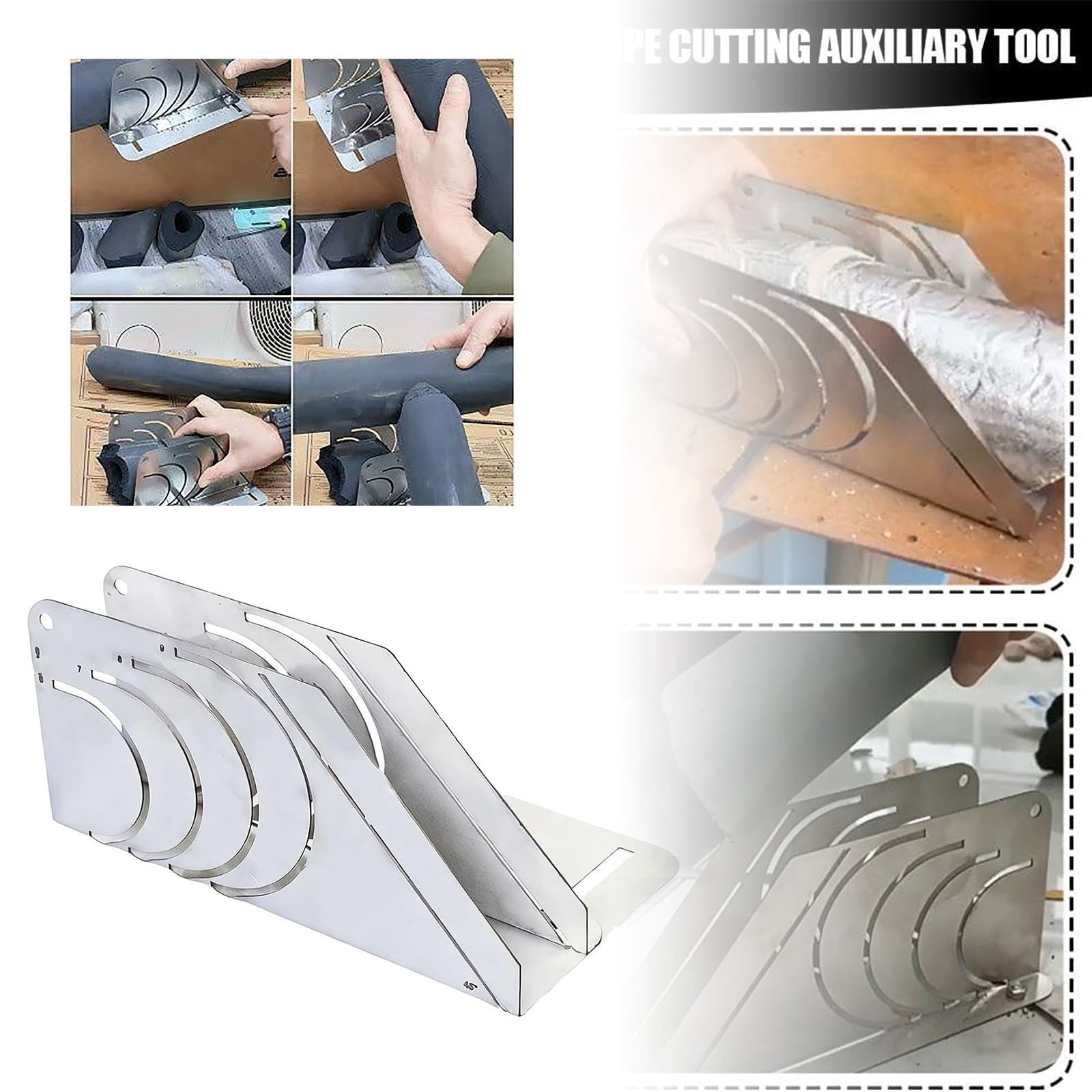 LARUYEKO Foam Tube Cutting Tool Precision 45° Rubber Insulation Tube ...