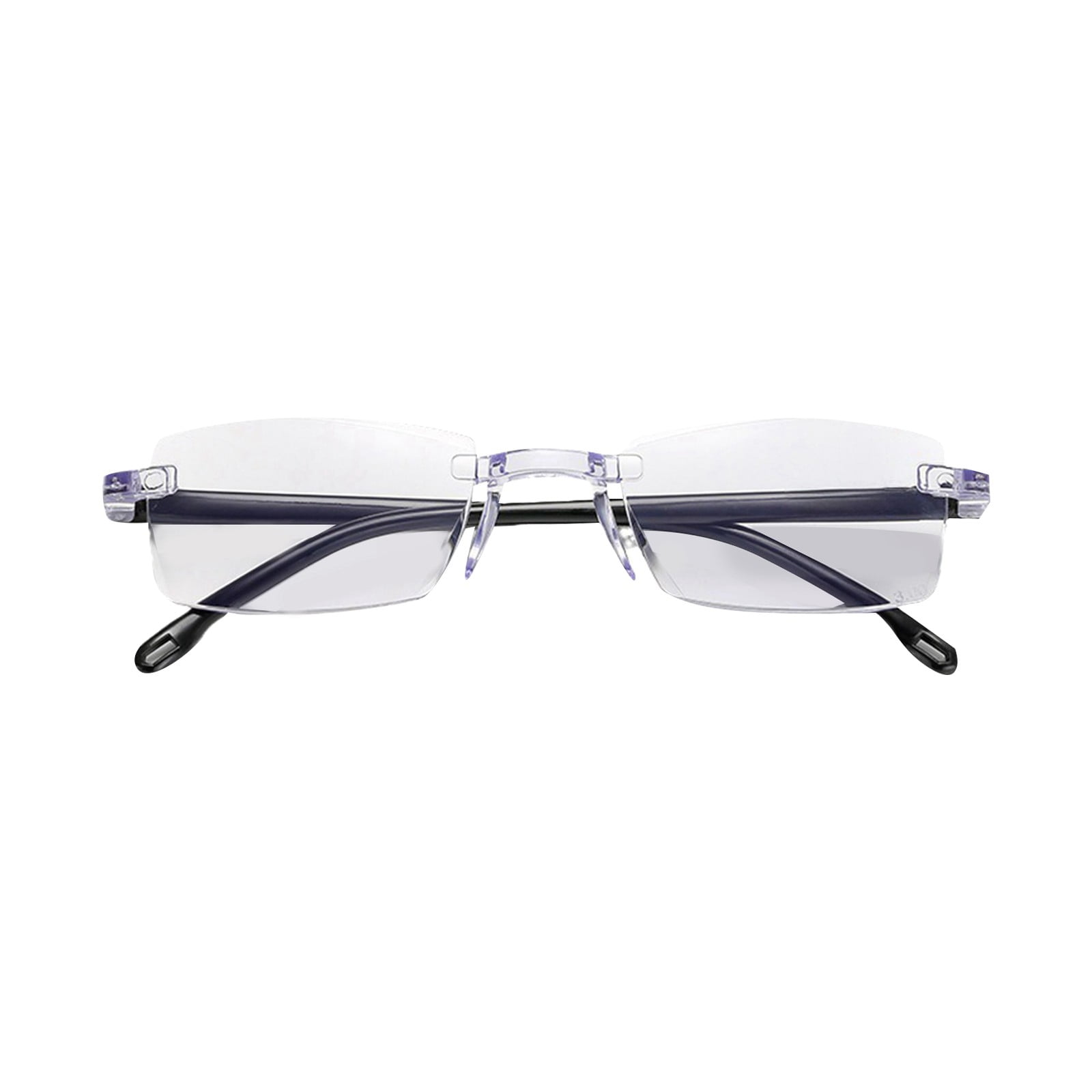 LARUYEKO Frameless Reading Glasses for Middle and Elderly People High ...