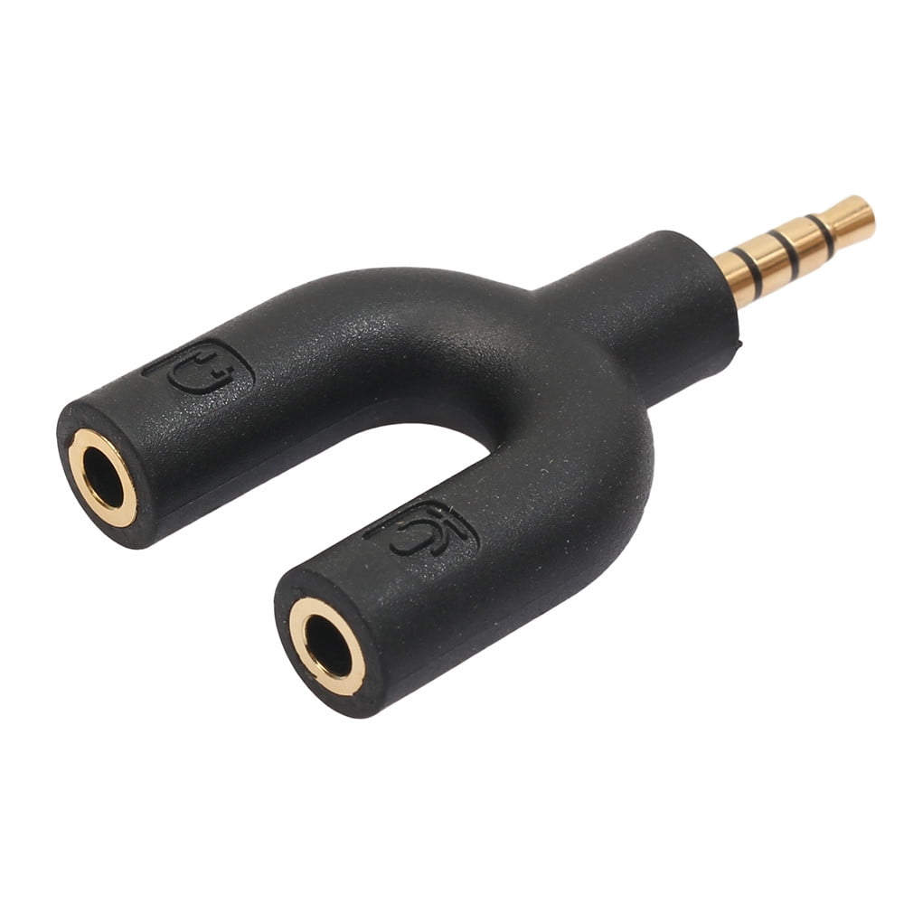 LARUYEKO Headset Adapter Kit U Shape 3. 5mm Y Splitter for Audio ...