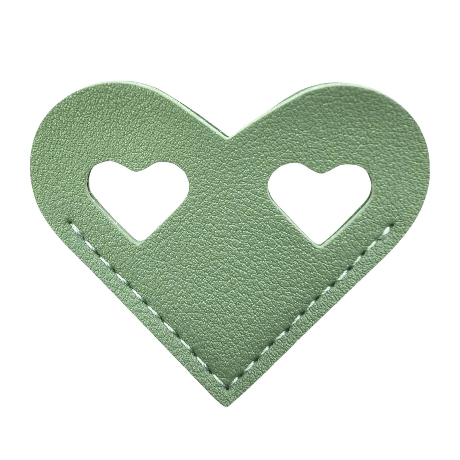 LARUYEKO Leather Heart Bookmark Pu Portable Book Page Holder Heart ...