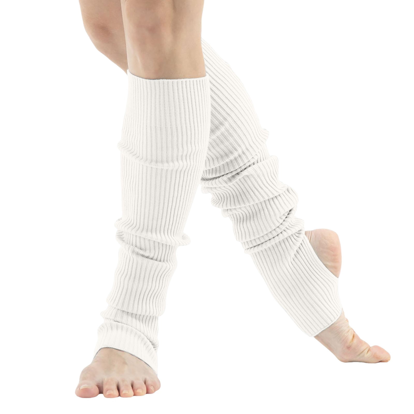LARUYEKO Leg Warmers for Women Dance & Yoga | Open Toe & Heel Dance ...