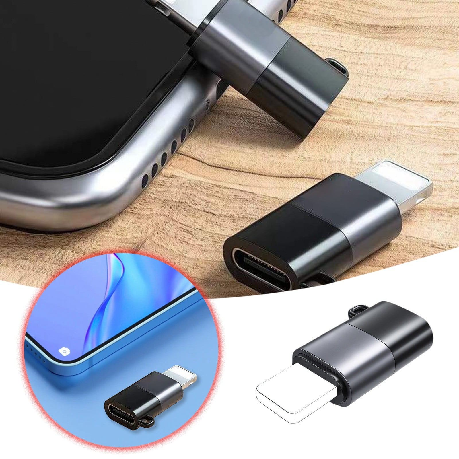 LARUYEKO Phone Type C Female to Wireless Microphone Adapter OTG Audio ...