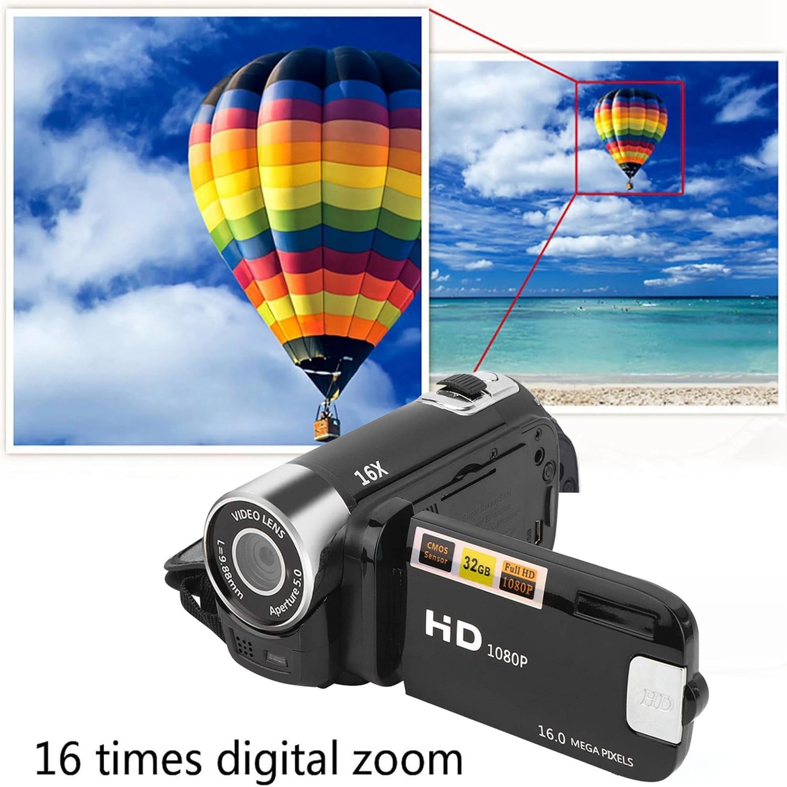 LARUYEKO Portable 1080P High Definition Digital Camera DV Camera 16MP 2 ...