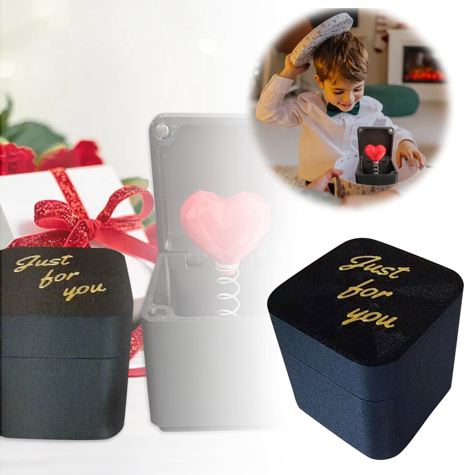 LARUYEKO Red Heart Surprise Present 3D Printed in Surprise Up Present ...