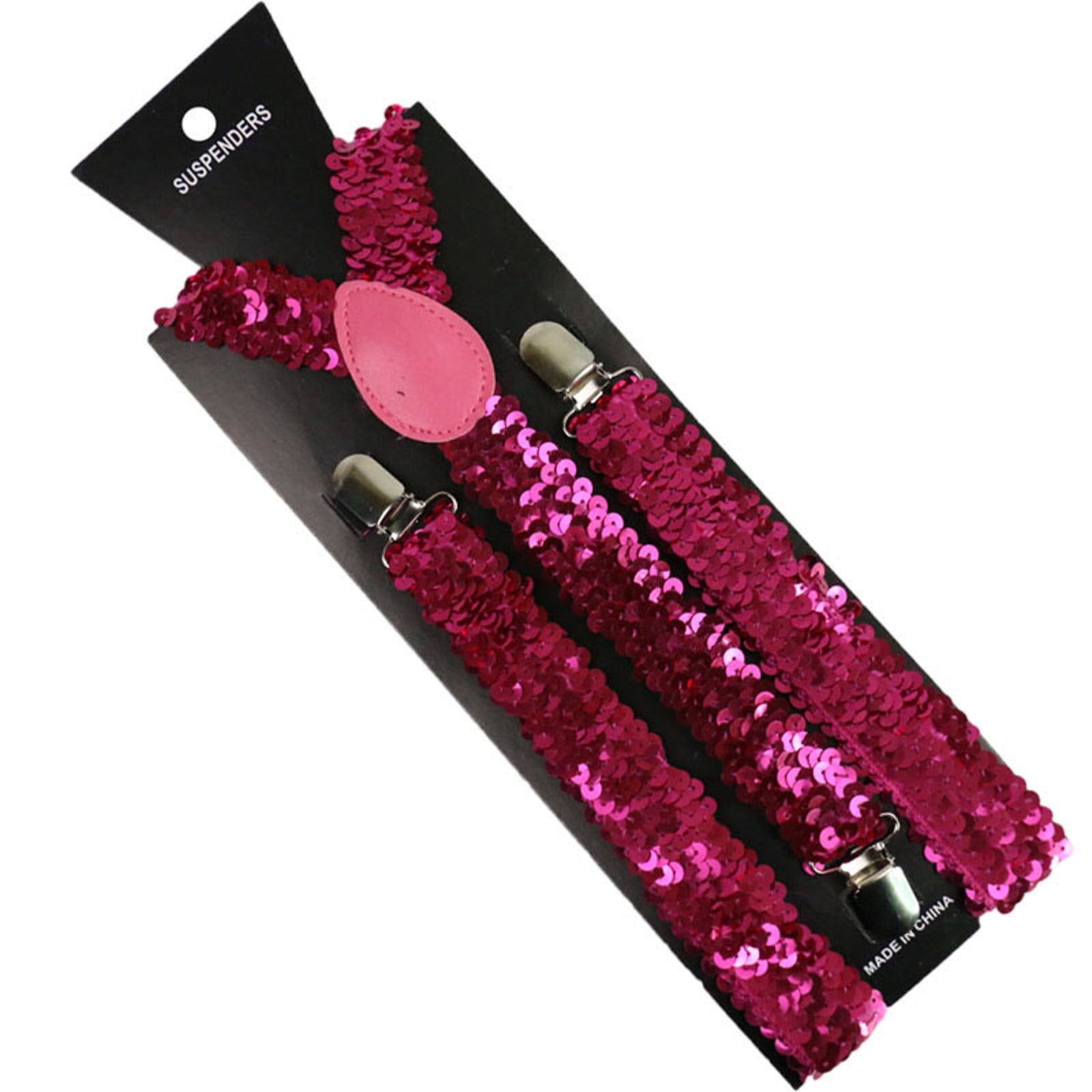 LARUYEKO Sequins Straps with Bow Set Stage Performance Adjustable ...