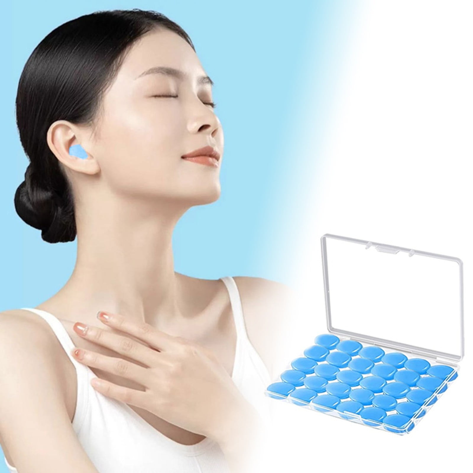 LARUYEKO Silicone Earplugs for Sleep & Swimming Noise Canceling Comfort ...