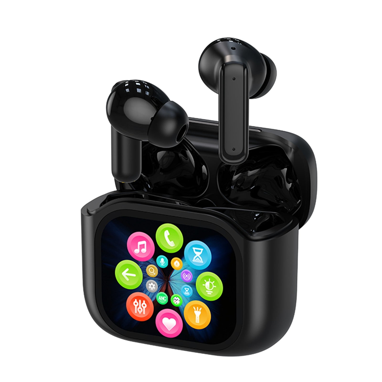 LARUYEKO Smart LED Touchscreen Headphones with 5. 4 Wireless Earbuds ...