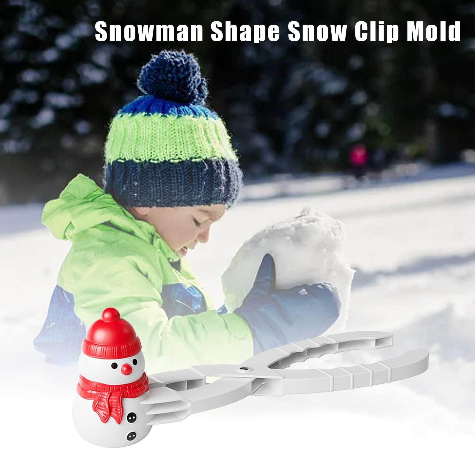 LARUYEKO Snowman Snowball Clip Tool Snowball Maker Toy with Handle for ...
