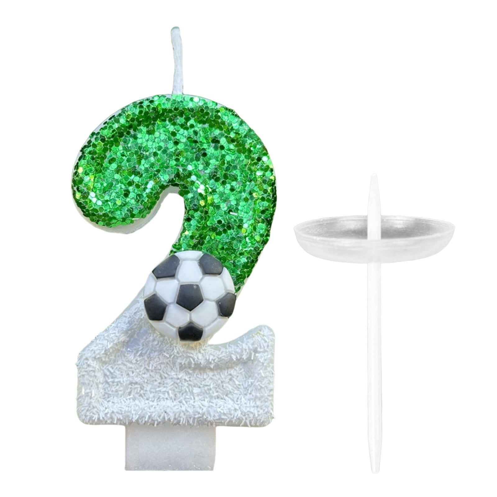 LARUYEKO Soccer Football Birthday Candles Soccer Number Candle for Cake ...