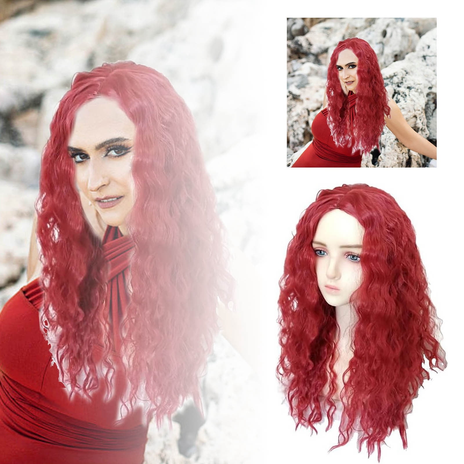 LARUYEKO Stand Out with A Red Wig Transform Your Look with This ...