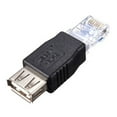 LARUYEKO USB Type A Female to RJ45 Male Adapter Router Connector Plug ...