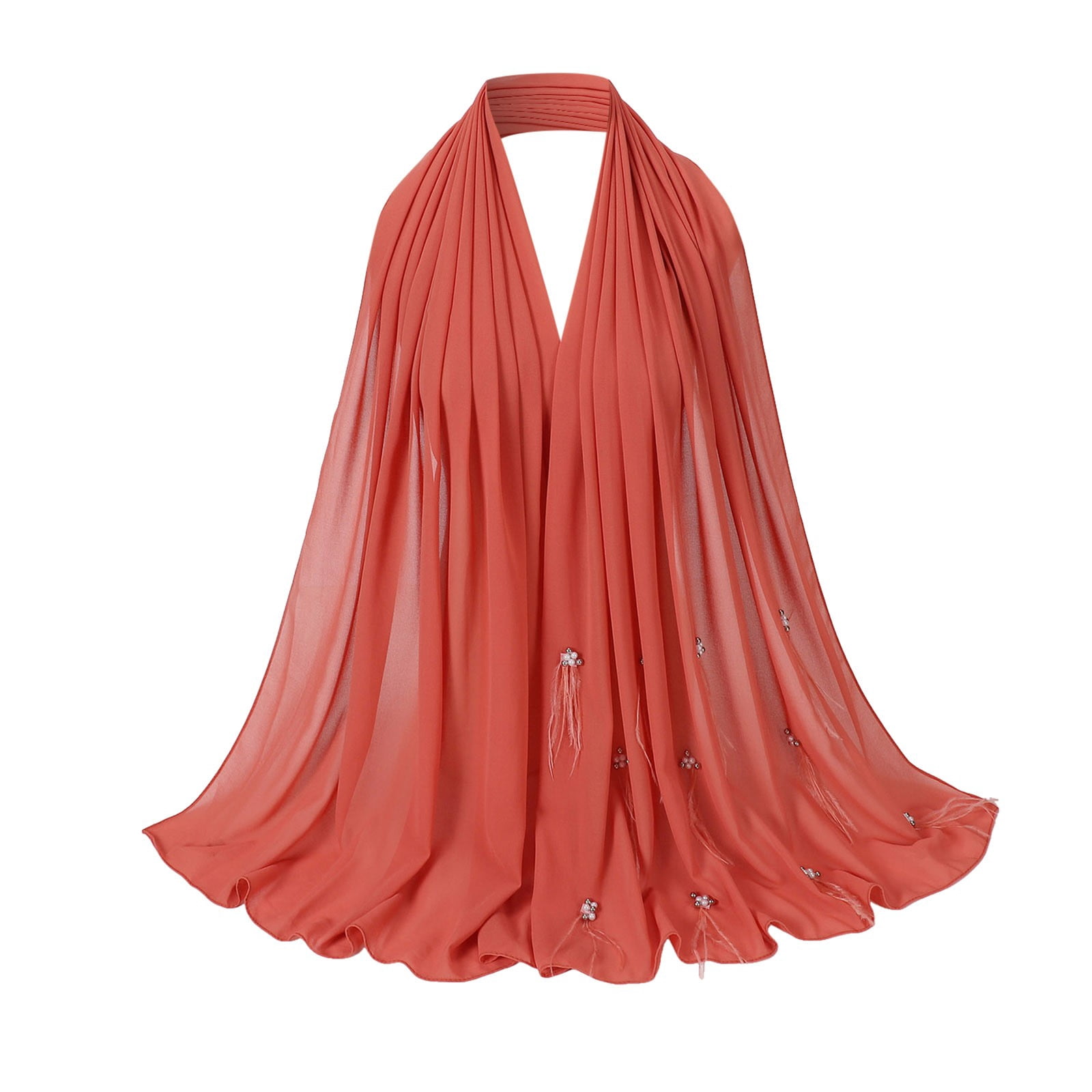 LARUYEKO Women Soft Chiffon Rhinestone Long Scarf Shawl Fashion Hijab ...