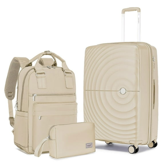 LARVENDER Carry On Luggage 22x14x9 Airline Approved, Expandable PP 20 ...