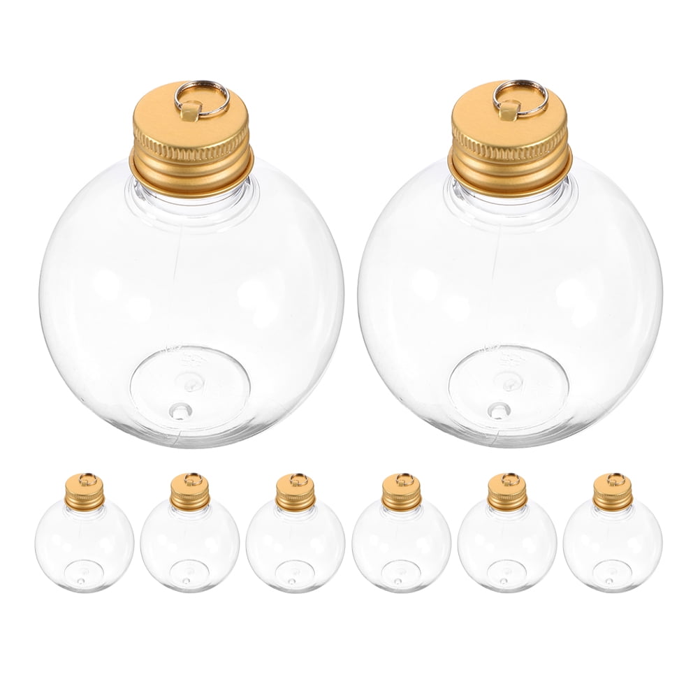 LARVPA 8pcs Round Beverage And Candy Containers Plastic Bottles With ...