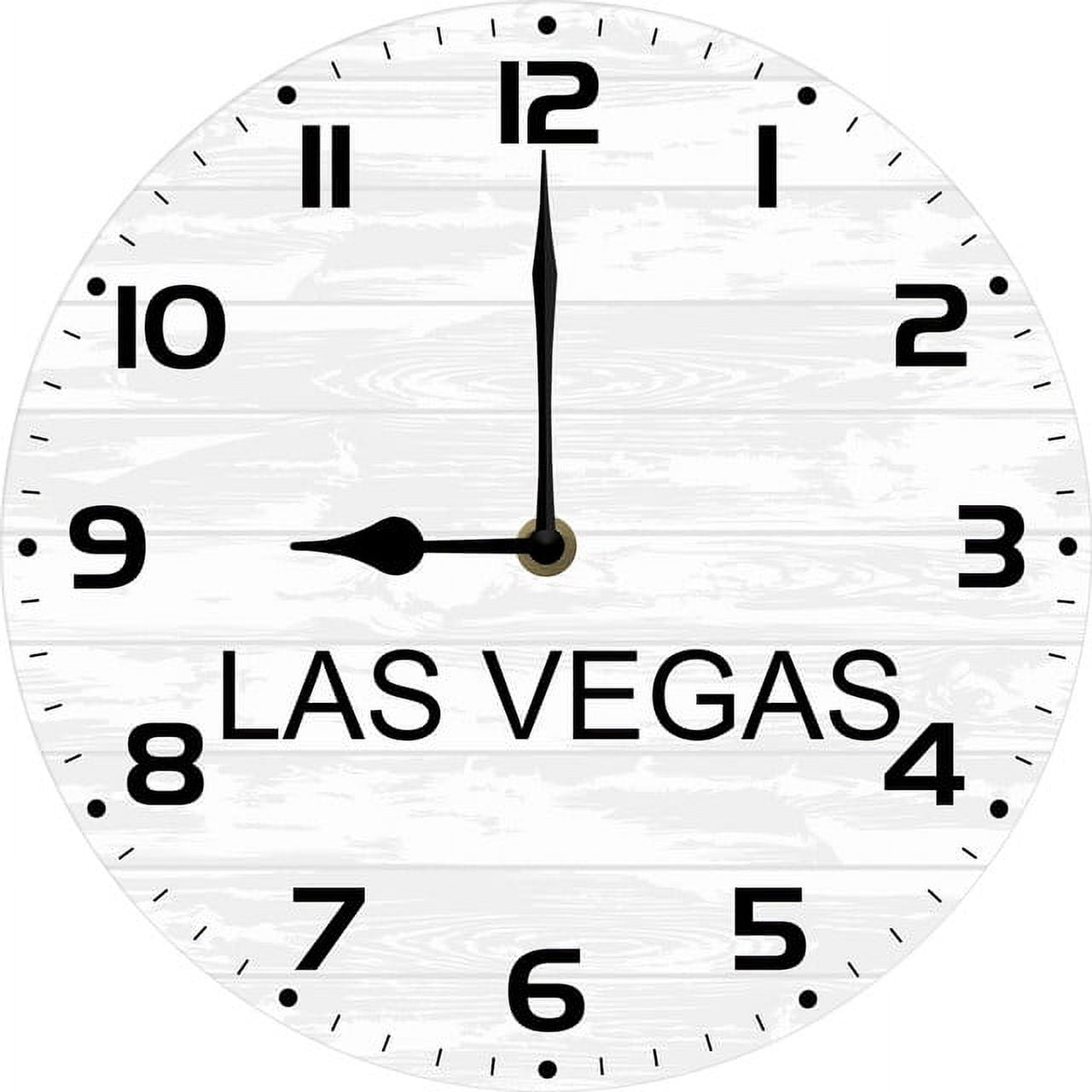 LAS VEGAS TIME Wall Clock World time Zone Clock Office Business 10 Inch ...