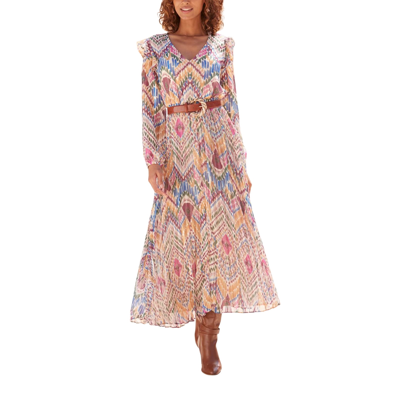 LASCANA Women's Pleated Maxi Dress - Walmart.com